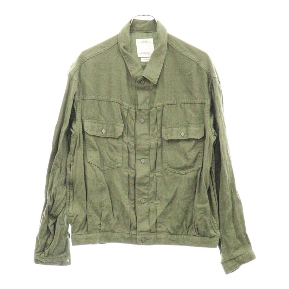 Visvim 24SS Linen Wool Back Satin Deerskin Trucker Jacket Visvim 24SS Linen Wool Back Satin Deerskin Trucker Jacket