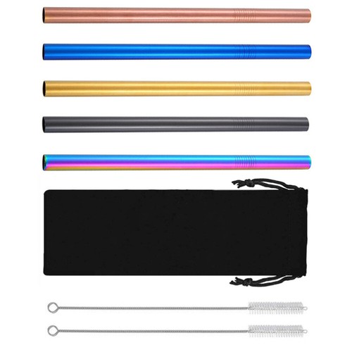 Stainless Steel Straw Package Drinking for Milk Tea Straws Reusable | eBay