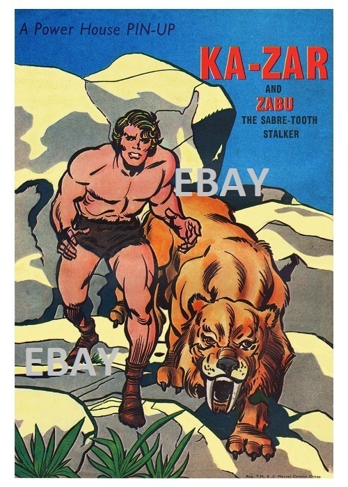 POWER PIN-UP Print - KA-ZAR X-Men Vintage Artwork Marvel UK ...