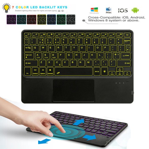 AU Backlit Touchpad Bluetooth Keyboard Compatible with Windows/Android ...