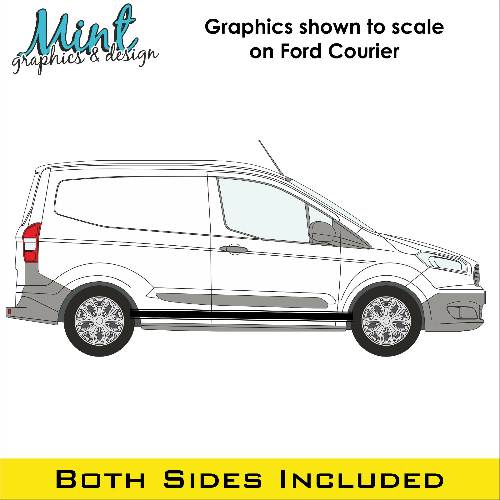FORD COURIER ST Side Stripes RS Sport Decals Stickers Graphics FREE P&P ...