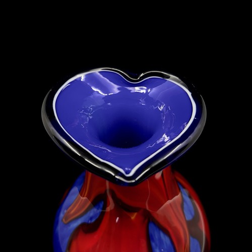 Vintage | Multicolor Heart-Shaped Rim Vase | Murano/Art Deco Style | eBay