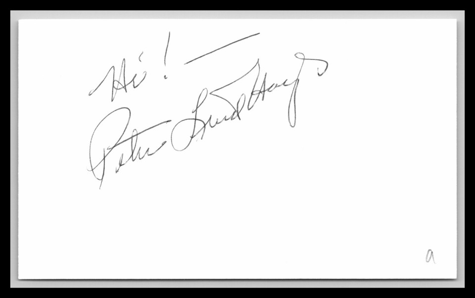 Peter Hayes - Comedian - 3x5 Card - Signed / Autograph (a) | eBay