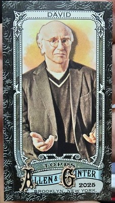 2025 Topps Allen & Ginter Black Border Mini Larry David 184 Comedian ...