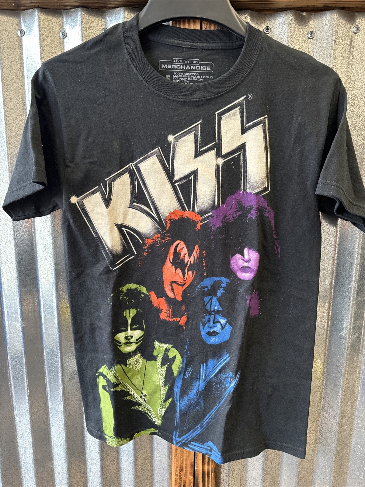 Retro KISS Band Tour Shirt Large Concert Graphic Rock Band Tee Live ...