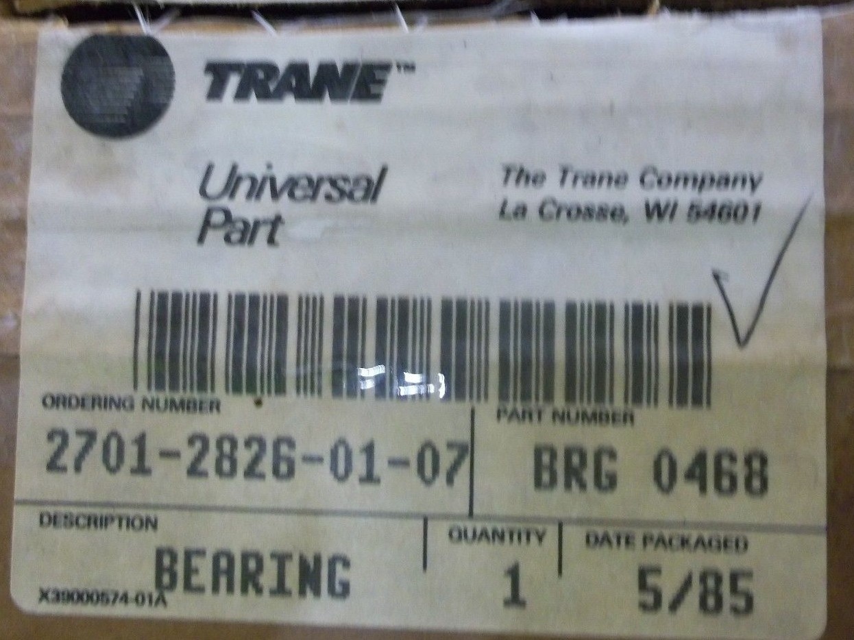 TRANE BRG 0468 168H339-1 REV C X10460517-02 REV D BEARING (Q4) | eBay
