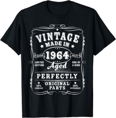 Vintage 60th Birthday Funny 1964 60 Birthday Gift Unisex T-Shirt | eBay