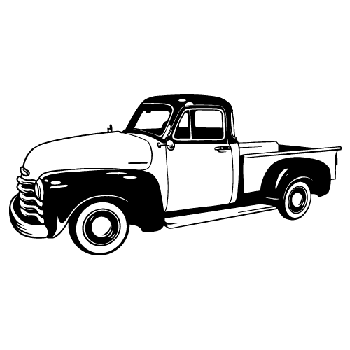 1952 CHEVROLET 3100 TRUCK CLIPART -VECTOR CLIP ART GRAPHICS -DXF SVG ...