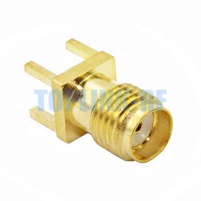 10x SMA Female Jack Thru Hole Vertical PCB Mount Straight RF Coaxial ...