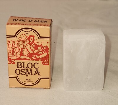 New in Box Osma Alum Block 75 g Potassium Shaving Stone Made in France ...
