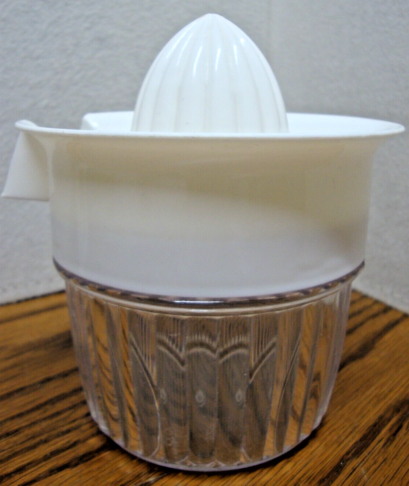 Manual Juicer Orange Lemon Citrus Juice Reamer Squeezer w/Jar~2pc ...