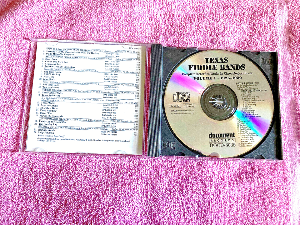 Texas Fiddle Bands Volume 1 (1925-1930) (CD, 1998, Document ...