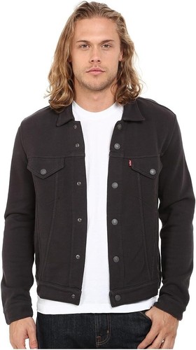 Levi's Men's French Terry Trucker Jacket Phantom Small 160970008 | eBay