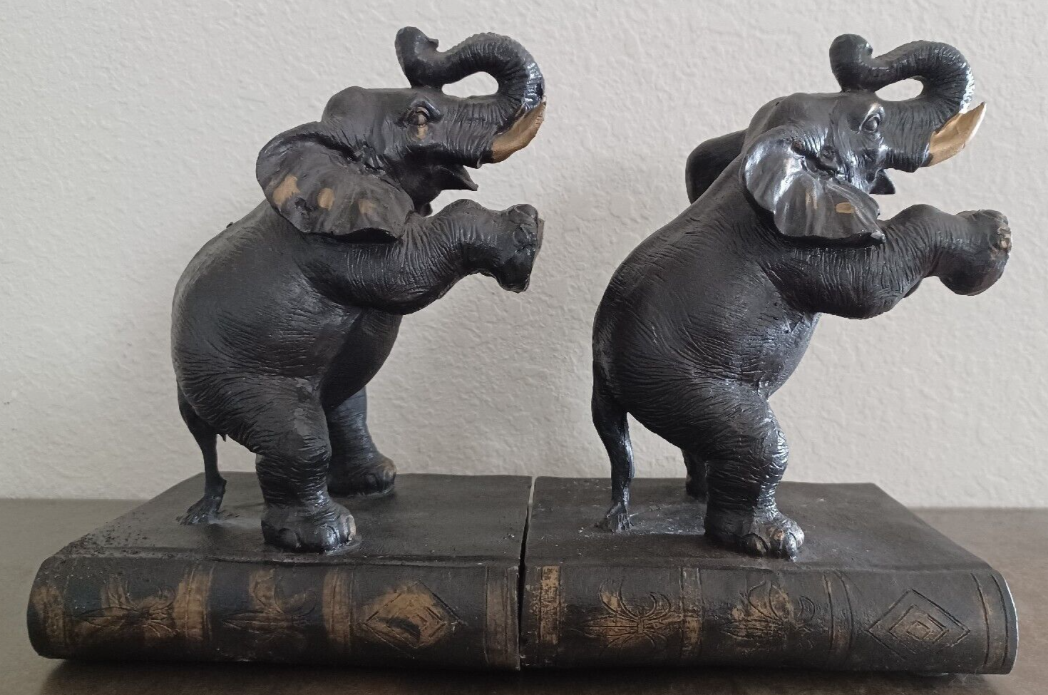 Banash Boston Elephant Bookends 7.2" Tall Vintage | eBay