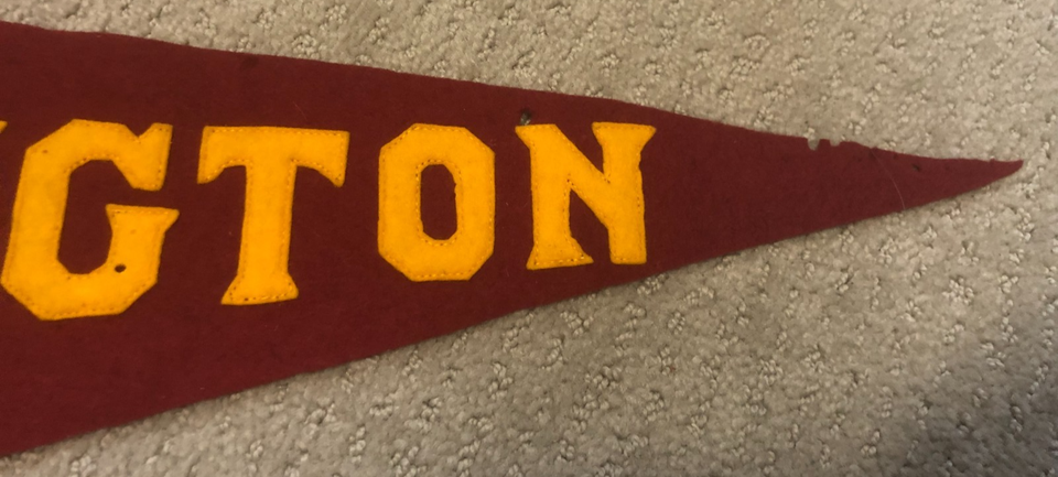 1940's Washington Redskins ? Full-Size Pennant, Sewn on Letters with ...