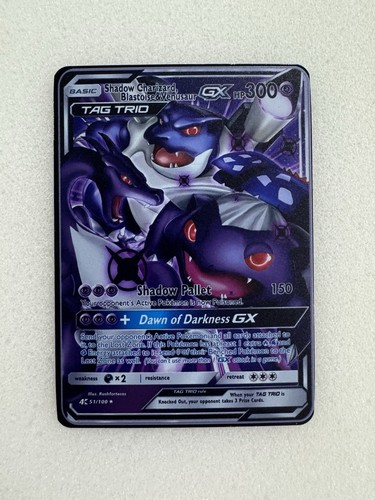 Shadow Charizard, Blastoise & Venusaur GX (Custom) Black Metal | eBay