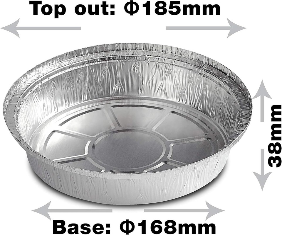 Aluminium Containers – 20pc Foil Pie Cases with Paper Lids – Durable ...