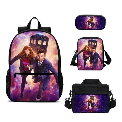 Doctor Who Kids Backpack Set Shoulder Bag Lunch Box Crossbody Bag ...