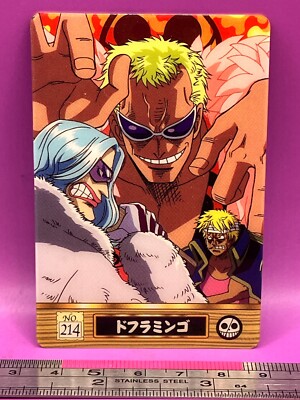 Doflamingo Bellamy 214 One Piece King of Pirates Gummy Card 2004 BANDAI ...