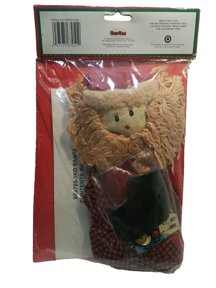 DanDee~Homespun Creations~Holiday Bean Bag Craft Kit~X66705-1KD~Santa ...