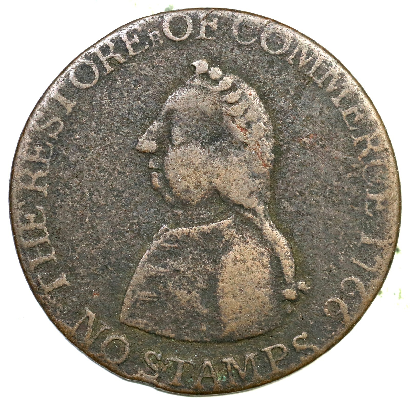 1766 William Pitt Token Colonial Copper Coin | eBay
