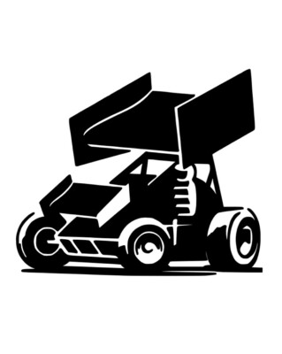 Winged Sprint Car Dirt Circle Track Racing Modified Sticker Decal You ...