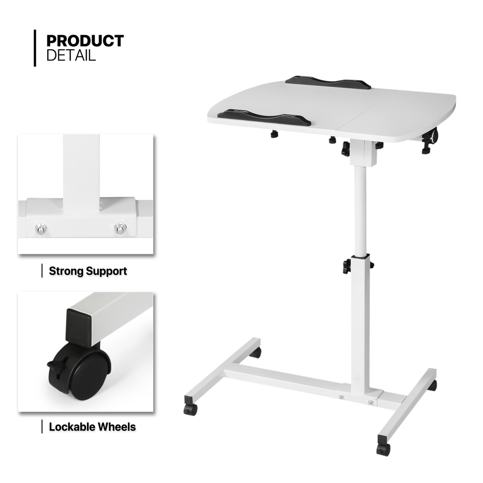 [ROLLING SWIVEL LAPTOP DESK]Stand Up Workstation Adjustable Height ...