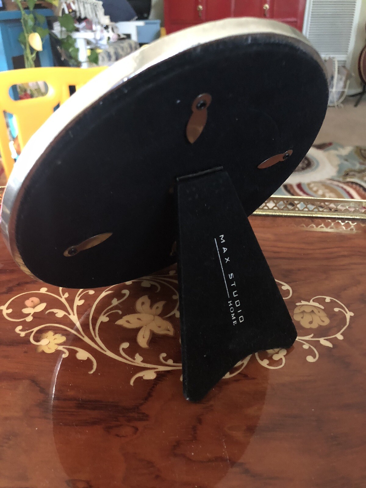 Max Studio Home SILVER Metal Round Photo 4”x4” Picture Frame | eBay