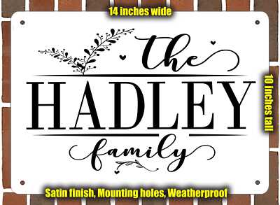 Hadley Family Decorative Metal Door or Wall Plaque (Style 2) | eBay