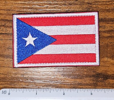 Puerto Rico PR Flag Tactical Military Velkro Back Uniform Militia Patch ...