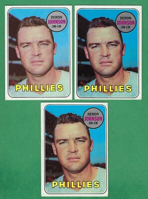 Lot of (3) 1969 Topps - #297 Deron Johnson - Philadelphia Phillies | eBay