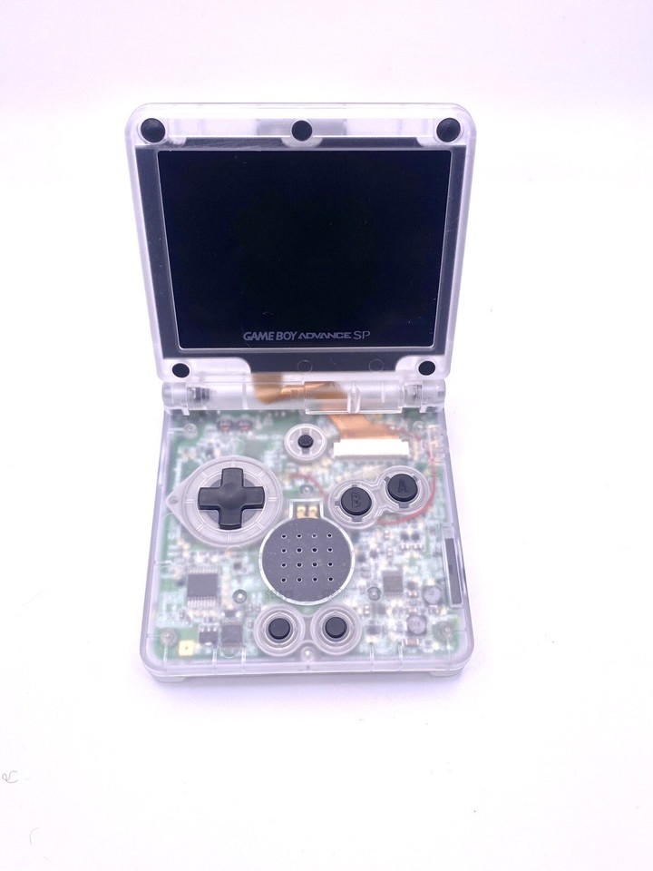 Gameboy Advance SP Gba Sp IPS V2 in transparent shell with charger ...