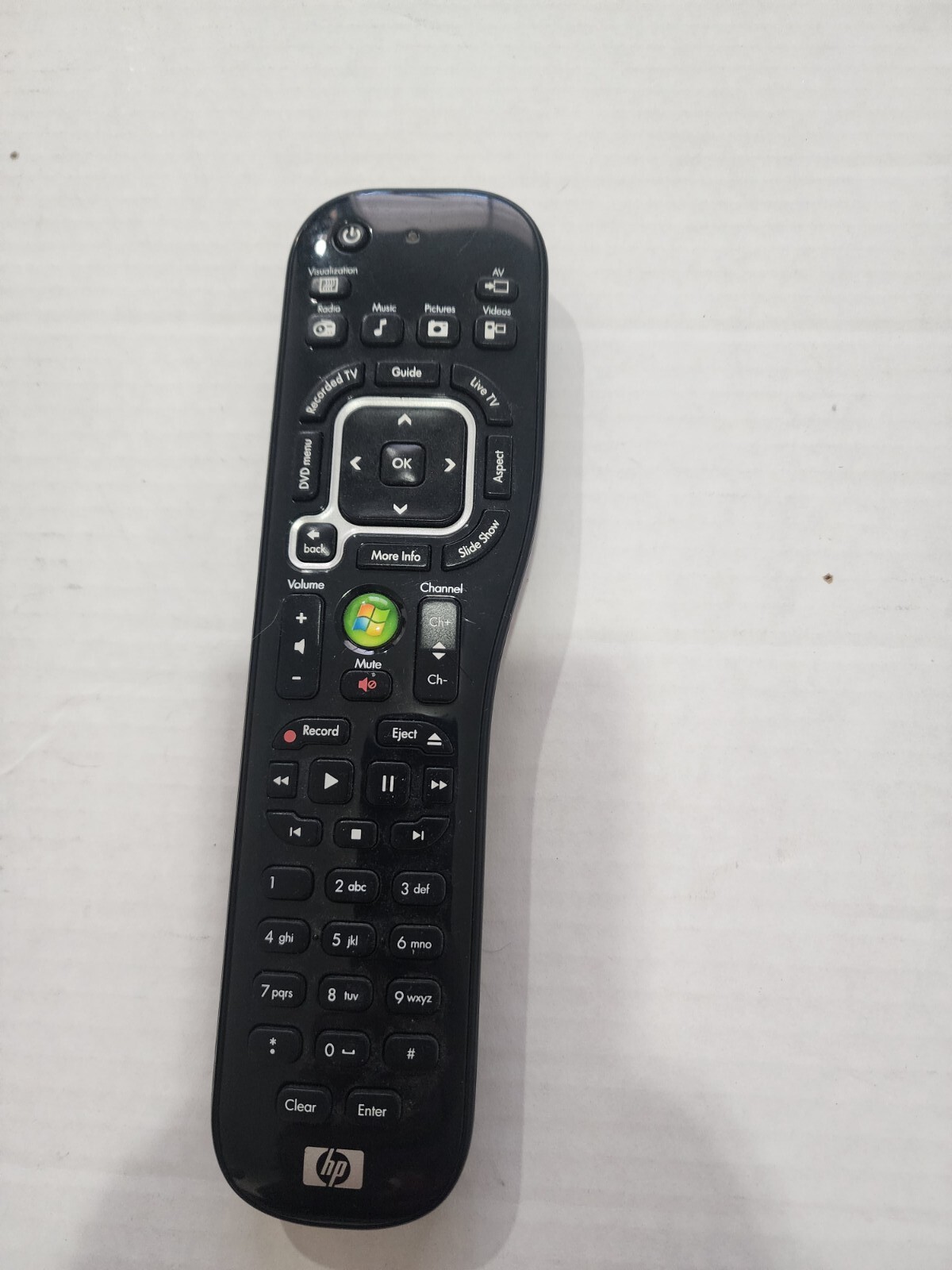 HP Windows Media Center Remote Control , Tested Working | eBay