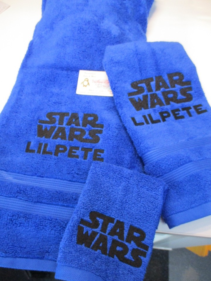 Star Wars Logo Personalized 3 Piece Bath Towel Set Any Color | eBay