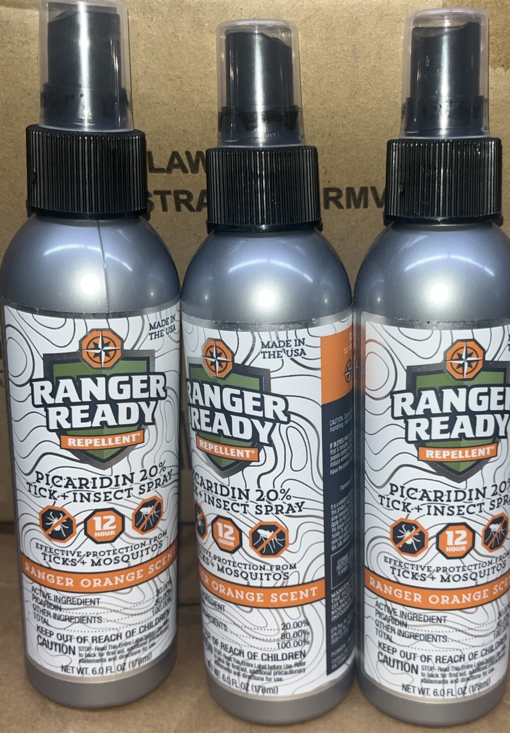 3 pack Ranger Ready Picaridin Insect MOQUITO Repellent Bug & TICK Spray ...