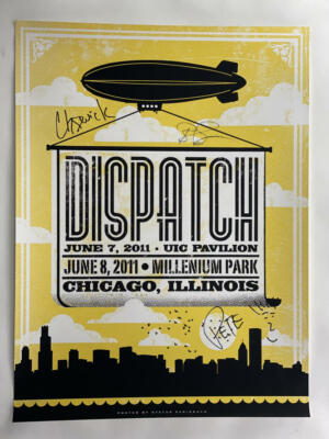 DISPATCH FULL BAND SIGNED AUTOGRAPH 18X24 CONCERT TOUR POSTER - CHICAGO ...