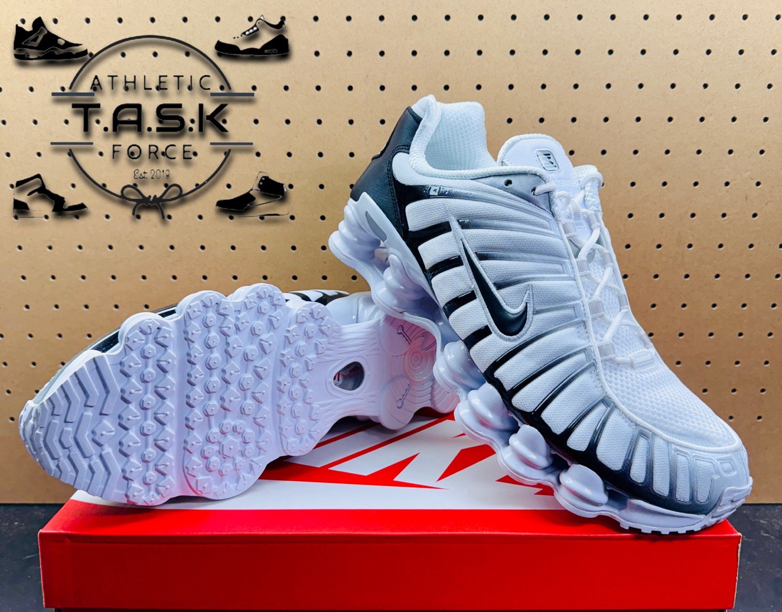 NEW Nike Shox TL Shoes White Black Metallic Platinum AV3595-102 Men's ...