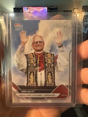 Pope Leo XIV 1st American Pope 2025 Topps NOW Card POPE-1SP White Smoke ...