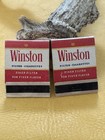 2 Vintage Original Pack of WINSTON CIGARETTES MATCHBOOK Matches Unused ...
