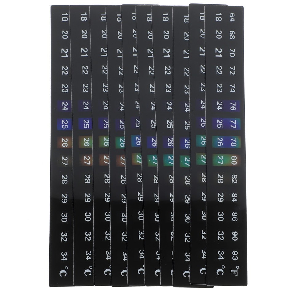 10 Pcs Fish Tank Temperature Aquarium Thermometer Stick on Controller ...