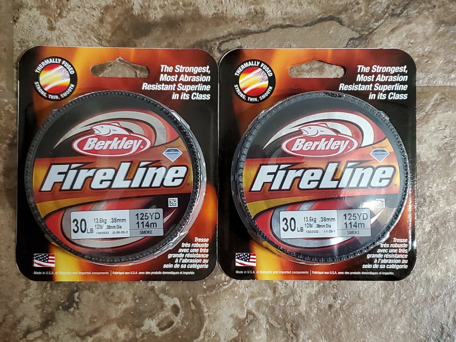 2 **NEW** Berkley Fireline Fused Superline Braided Line Smoke 30 lb ...
