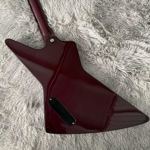 Purple Explorer Electric Guitar HPL Fretboard Solid Mahogany Body 6 ...