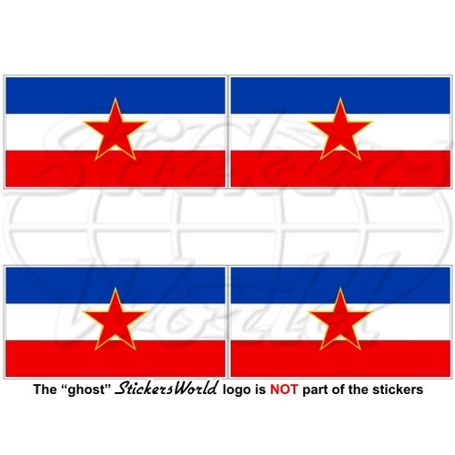 YUGOSLAVIA SFR Flag Socialist Federal Republic Yugoslavian 50mm Sticker ...