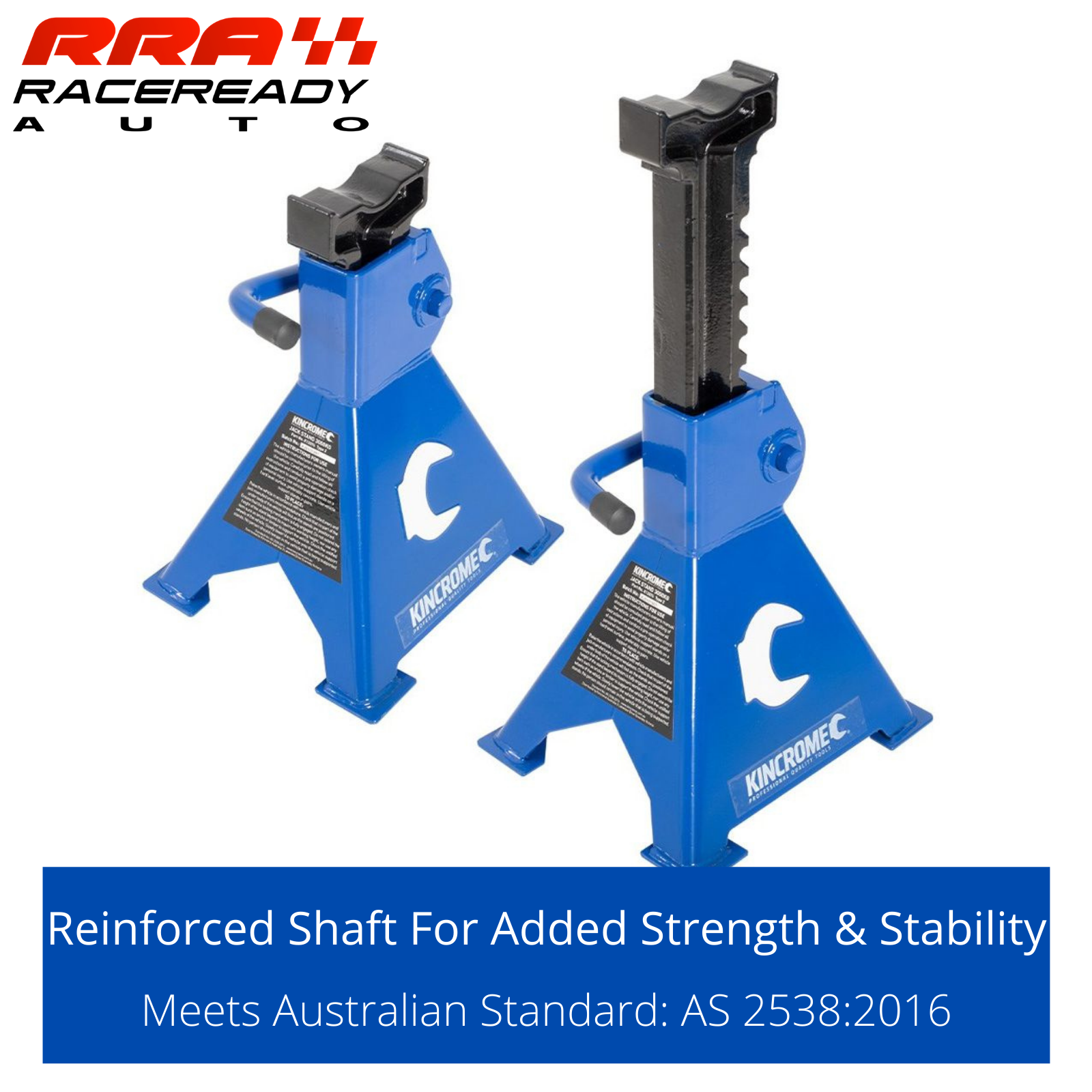 Kincrome Ratchet Jack Stands 3000KG Heavy Duty Steel Car Vehicle Lift ...