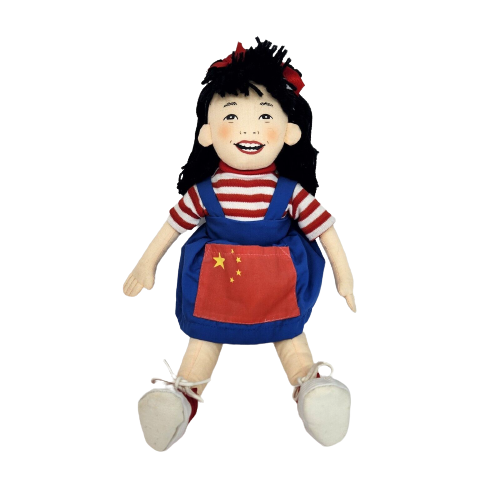 13" VINTAGE 1991 UNICEF KIDS LIU FROM CHINA RAG DOLL STUFFED ANIMAL ...