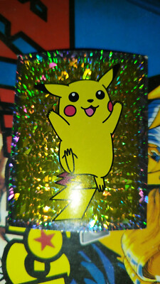 CARTE POKEMON STICKERS Holo MERLIN S30 TOPPS 1999 Pikachu card rare ...