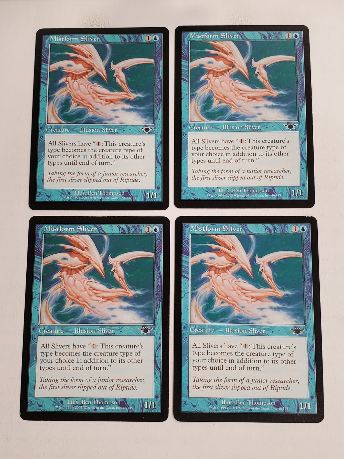 MTG Playset 4x Mistform Sliver (Legions/Blue/C) - BGM | eBay