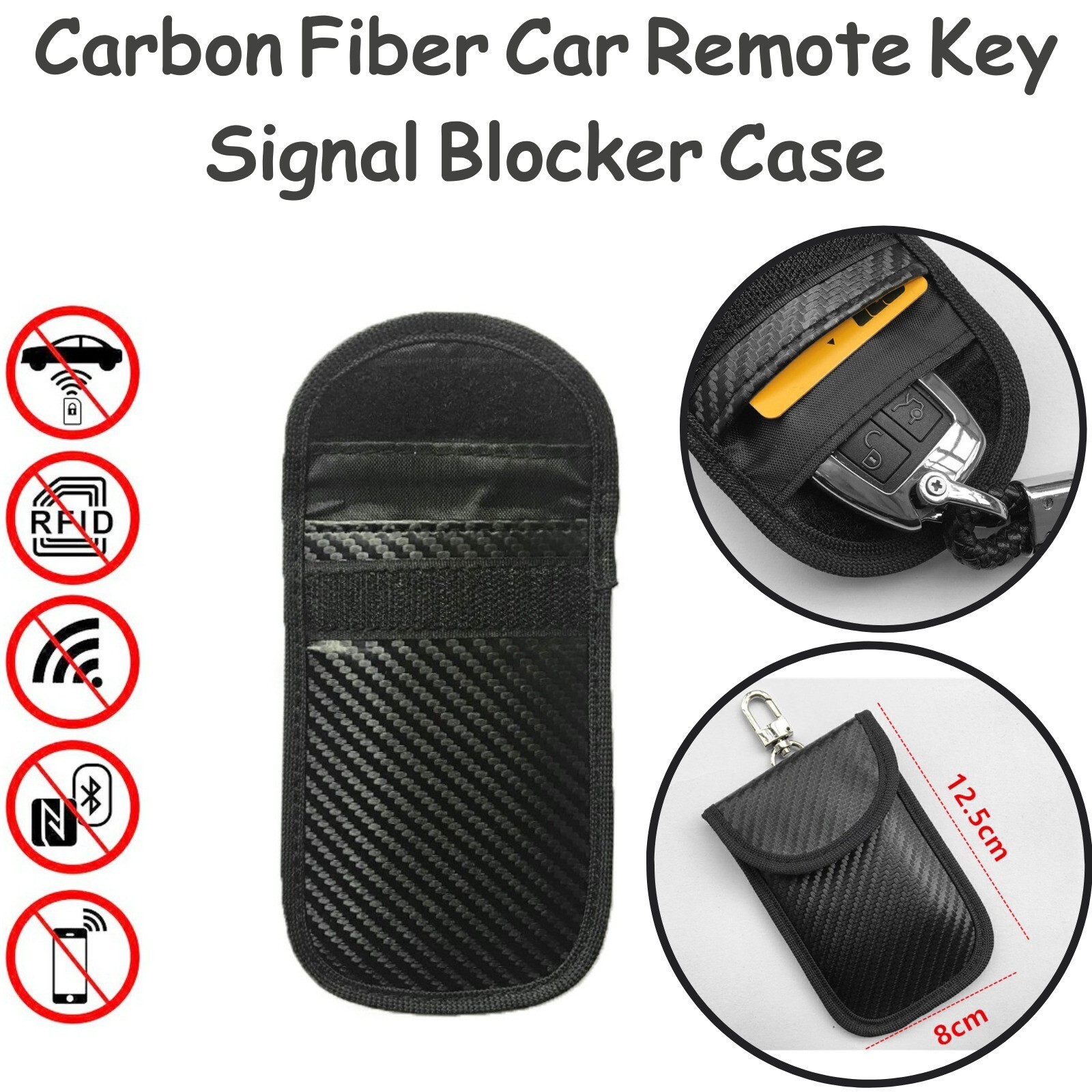 Car Key Signal Blocker Box Keyless Case Pouch Anti-Theft Blocking ...