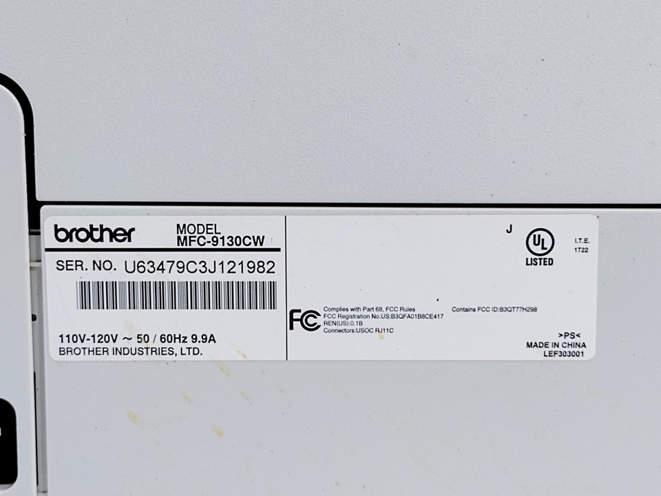 Brother MFC-9130CW All-In-One Color Laser Printer | LED | 19 ppm | 600 ...