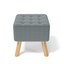 Linen Fabric Footstool Living Room Foot Rest Stool Pouffe Ottoman ...
